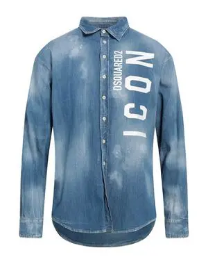 Dsquared2 Denim Shirt Size Cotton, Elastane - Blue