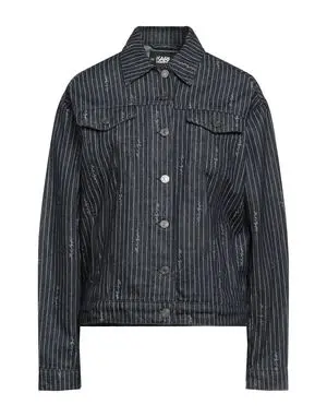 Karl Lagerfeld Striped Denim Trucker Jacket