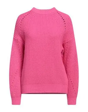 N.O.W. ANDREA ROSATI CASHMERE Crew Neck Sweater - Fuchsia
