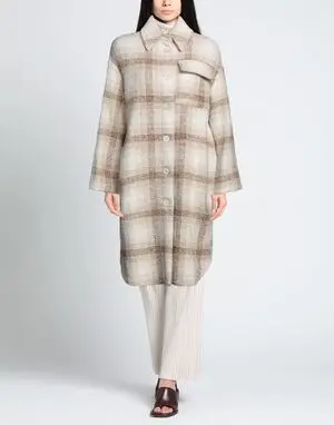 SFIZIO STUDIO Checked Belted Bouclé Coat
