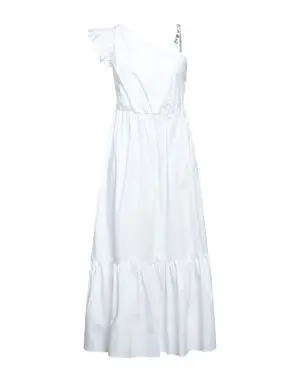 Pinko Midi Flared Dress With Appliqués