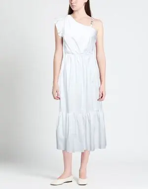 Pinko Midi Flared Dress With Appliqués