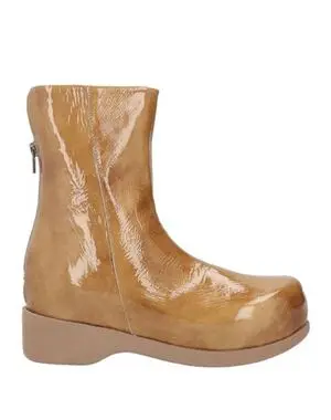 PATRIZIA BONFANTI Leather Ankle Boots With Wedge Heel