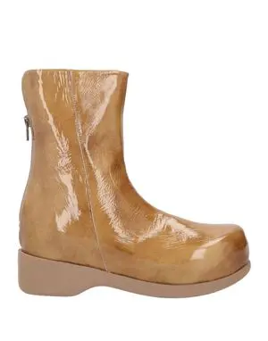 PATRIZIA BONFANTI Leather Ankle Boots With Wedge Heel