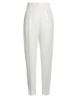 Emporio Armani Plain High-waisted Tapered Pants - White