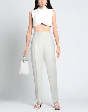 Emporio Armani Plain High-waisted Tapered Pants - White