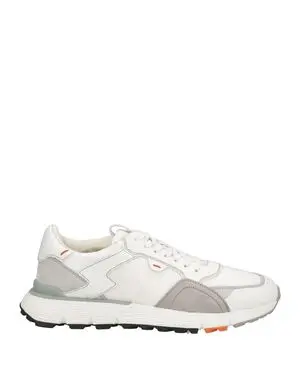 Santoni Leather And Textile Sneakers