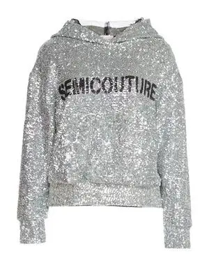 SEMICOUTURE Two-tone Sequined Sweatshirt - Silver