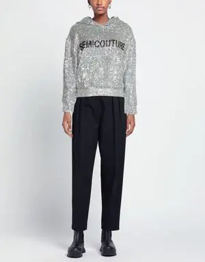 SEMICOUTURE Two-tone Sequined Sweatshirt - Silver