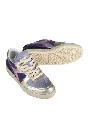 DIADORA HERITAGE Mi Basket Low Metal Pigskin Sneakers - Purple