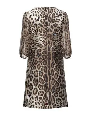 Dolce & Gabbana Mini Dress With Leopard Print