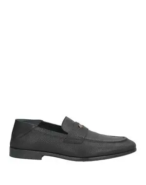 Men's Black Leather Loafers