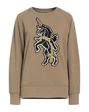 Neil Barrett Crewneck Sweatshirt With Appliqués - Beige