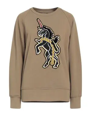 Neil Barrett Crewneck Sweatshirt With Appliqués - Beige