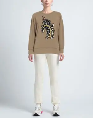 Neil Barrett Crewneck Sweatshirt With Appliqués - Beige