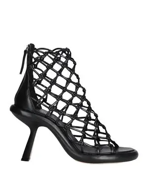 VIC MATIE Sandals With Geometric Heel - Black