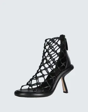VIC MATIE Sandals With Geometric Heel - Black