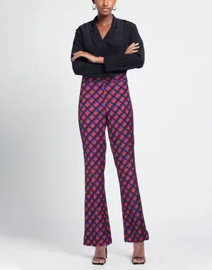 JUCCA Geometric Print Flared Pants - Purple