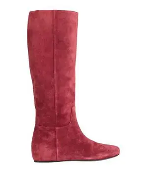 Longchamp Leather Boots - Red