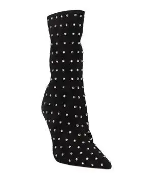 Paris Texas Suede Ankle Boots With Appliqués - Black