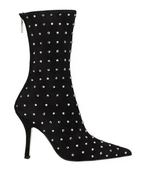 Paris Texas Suede Ankle Boots With Appliqués - Black