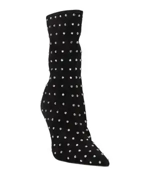 Paris Texas Suede Ankle Boots With Appliqués - Black