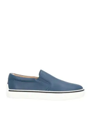 TOD'S Leather Slip-On Sneakers Blue
