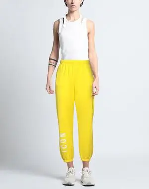 Dsquared2 Cotton Fleece Track Pants With Brand Logo - Yellow