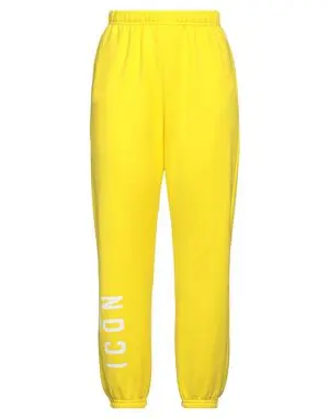Dsquared2 Cotton Fleece Track Pants With Brand Logo - Yellow