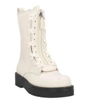 Valentino Garavani Leather Lace-up Ankle Boots - White