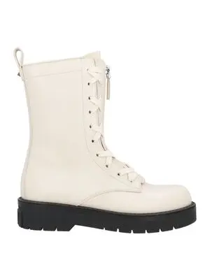 Valentino Garavani Leather Lace-up Ankle Boots - White