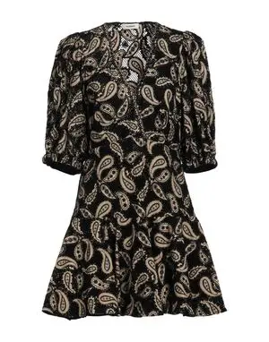 Sandro Mini Dress Cotton Paisley-print