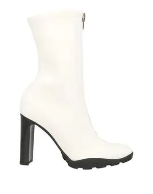 Alexander McQueen Ankle Boots Size Textile Fibers - Off White