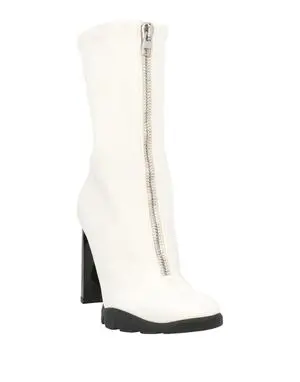 Alexander McQueen Ankle Boots Size Textile Fibers - Off White
