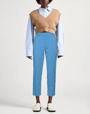 GRIFONI Pants Azure Size Polyester, Virgin Wool, Elastane