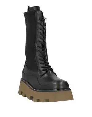ELVIO ZANON Ankle Boots In Soft Leather And Textile Fibers