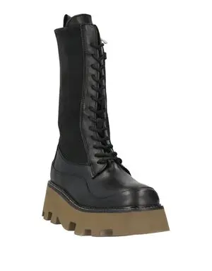 ELVIO ZANON Ankle Boots In Soft Leather And Textile Fibers