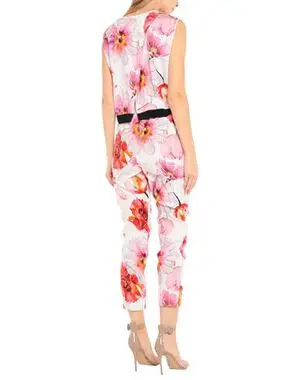 VDP VIA DELLE PERLE Club Jumpsuit In Silk And Acetate - White