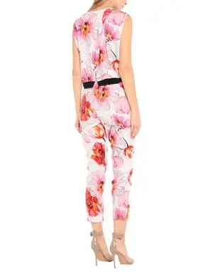 VDP VIA DELLE PERLE Club Jumpsuit In Silk And Acetate - White