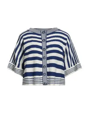 Elisabetta Franchi Striped Knit Cardigan - Blue