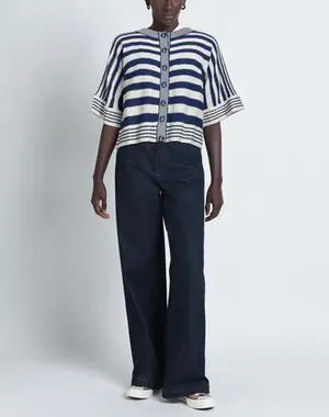 Elisabetta Franchi Striped Knit Cardigan - Blue