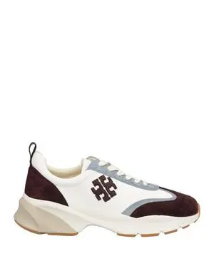 Tory Burch Sneakers In Textile Fibers And Leather White