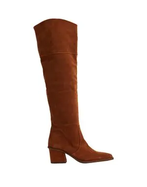 8 BY YOOX Split Leather Western Over-the-knee Boots