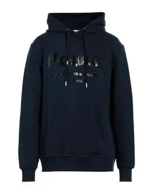 Alexander McQueen Cotton-Elastane Fleece Sweatshirt Navy Blue