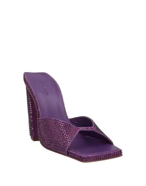 GIA / RHW Leather Slide Sandals - Purple