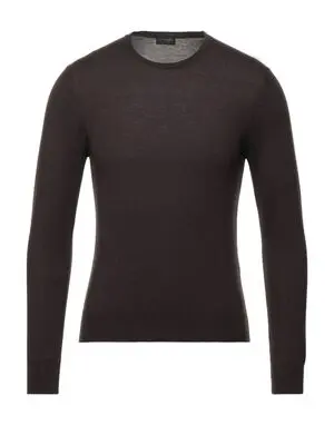 DRUMOHR Man Sweater Light Brown Size 38 Cashmere Dark Brown