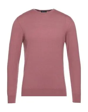 DRUMOHR Man Sweater Light Brown Size 38 Cashmere Pastel Pink