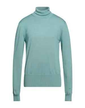 Dolce & Gabbana Man Turtleneck Brown Size 34 Cashmere, Silk Sage Green
