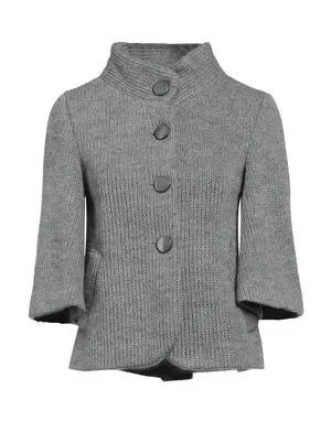 EMMA & GAIA Knitted Peplum Jacket - Grey