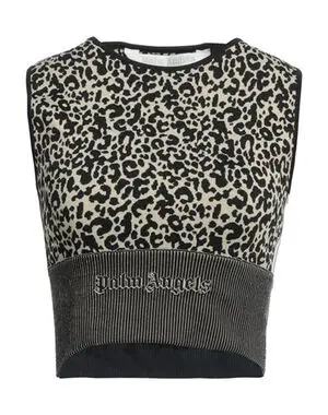 Palm Angels Leopard-print Sleeveless Sweater